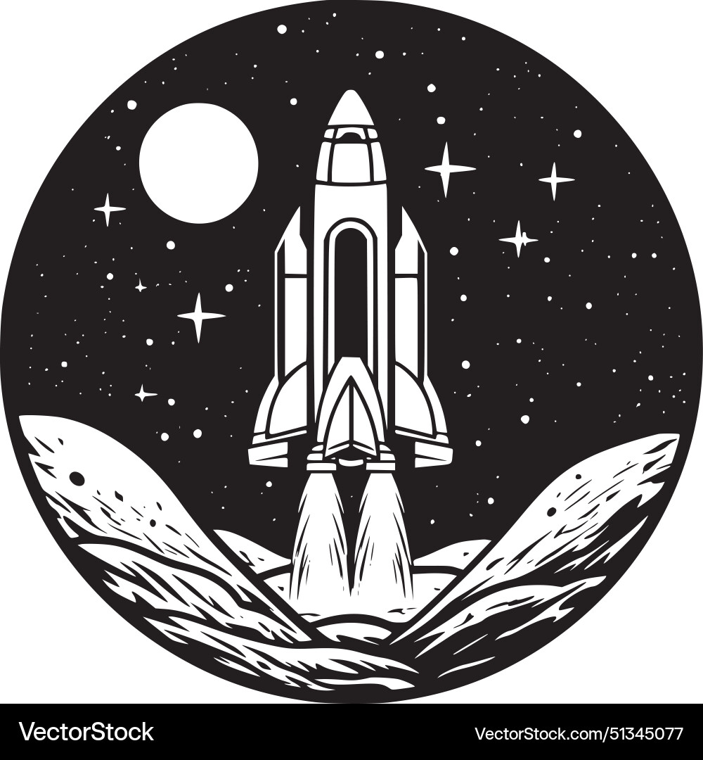 Space - high quality logo - ideal for t-shirt Vector Image