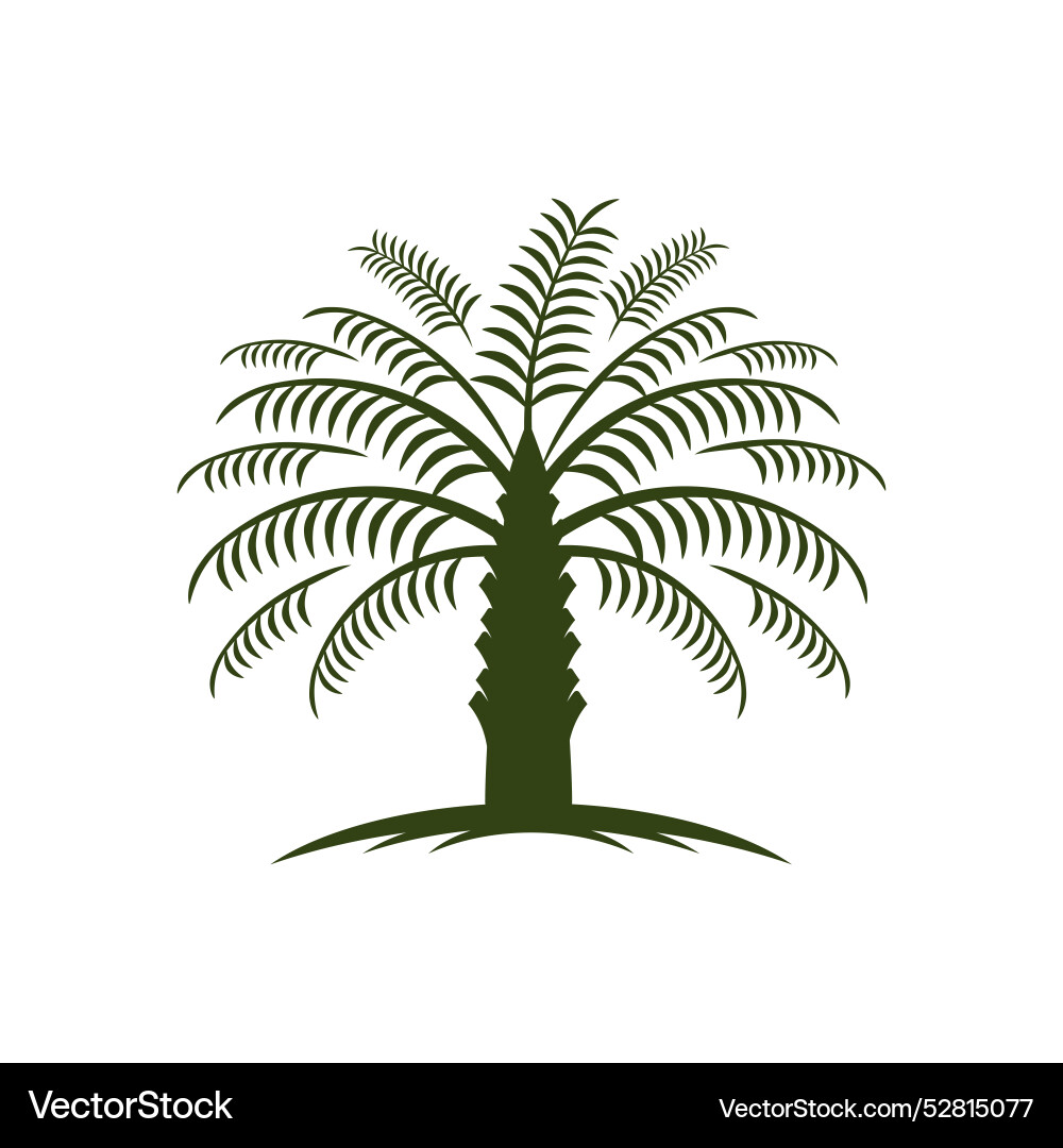 Tree palm oil design template Royalty Free Vector Image