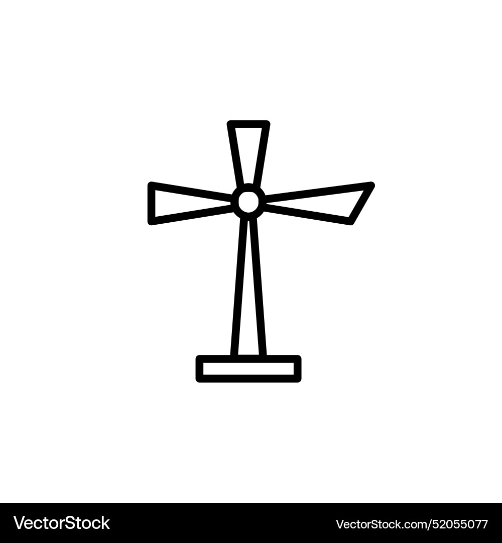 Windmill icon for renewable energy wind power Vector Image