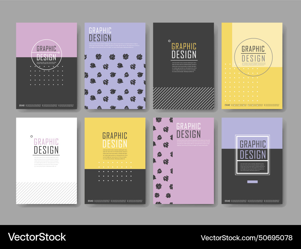Elegant poster template design set Royalty Free Vector Image