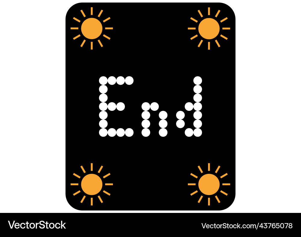 End Royalty Free Vector Image - VectorStock