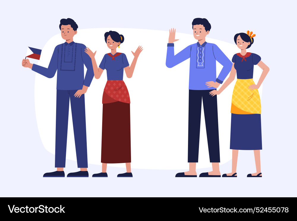 Hand drawn philippine flag design Royalty Free Vector Image