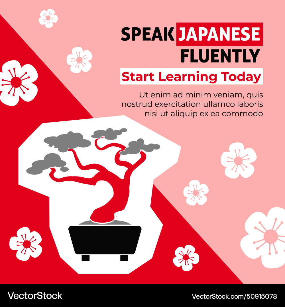 Learn japanese language speak fluently school Vector Image