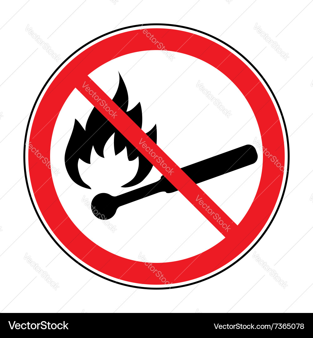 No fire sign Royalty Free Vector Image - VectorStock