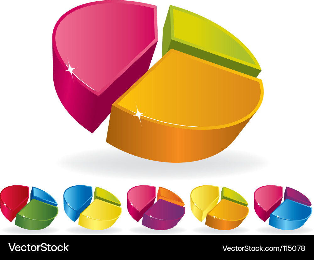 Pie graphs Royalty Free Vector Image - VectorStock
