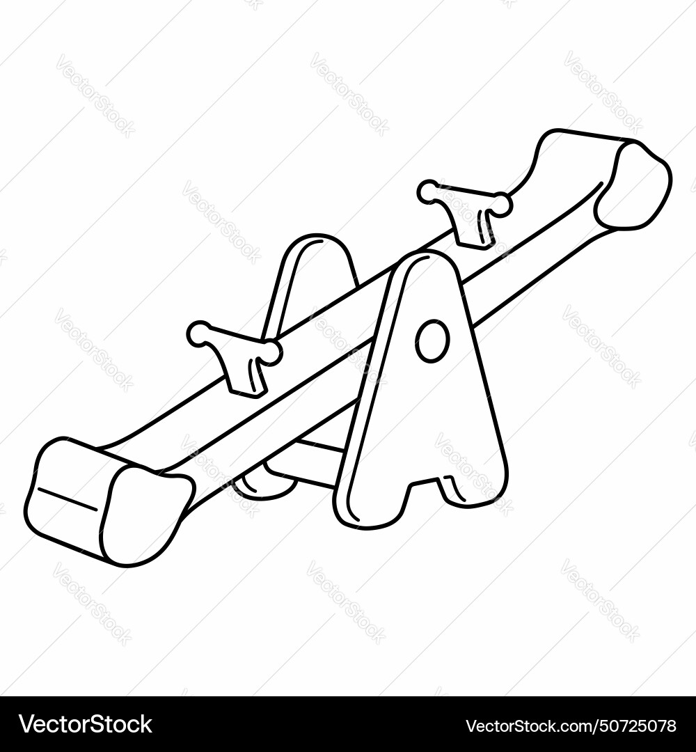 Playground swing balancer for children Royalty Free Vector
