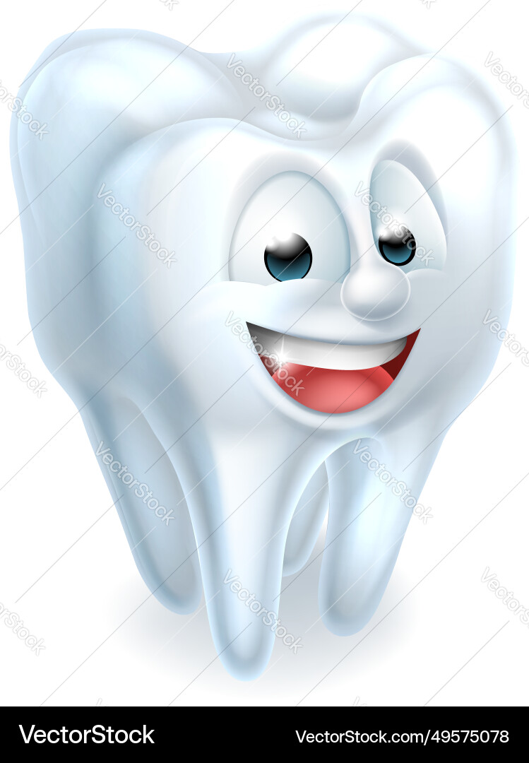 Tooth mascot graphic Royalty Free Vector Image
