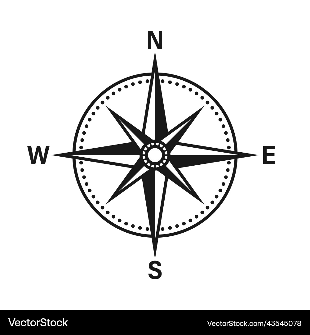 Vintage marine wind rose nautical chart Royalty Free Vector