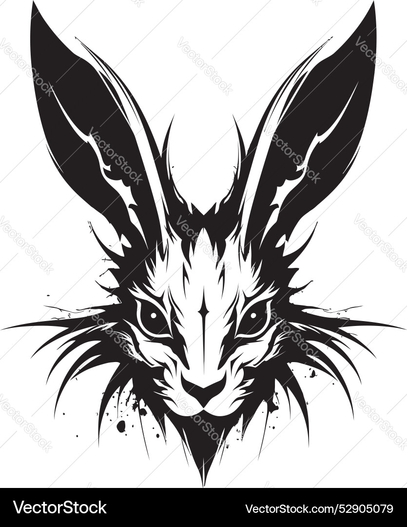 Black hare logo a refined and polished Royalty Free Vector