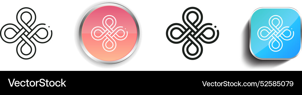 Celtic icon thin linear regular and button style Vector Image