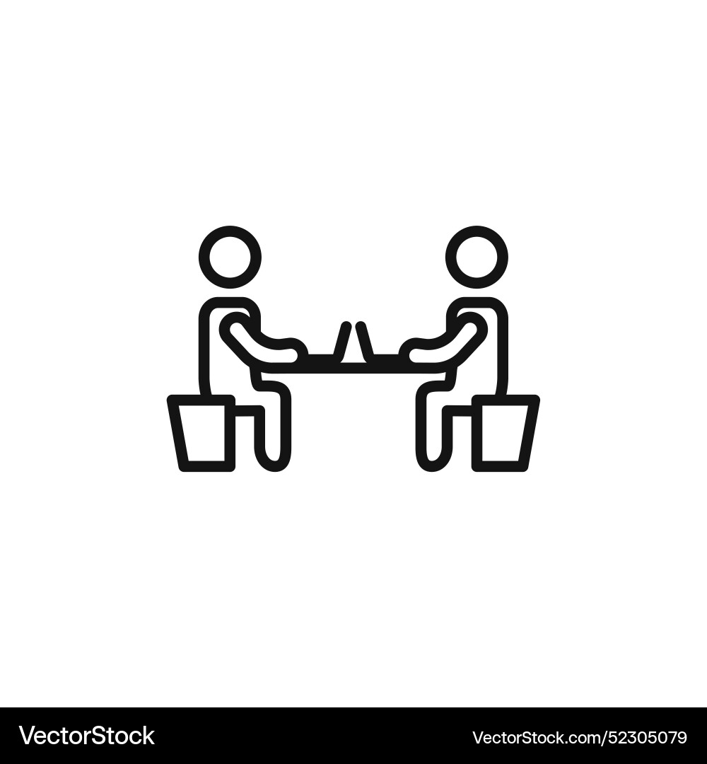 Coworking icon outline collection in black Vector Image