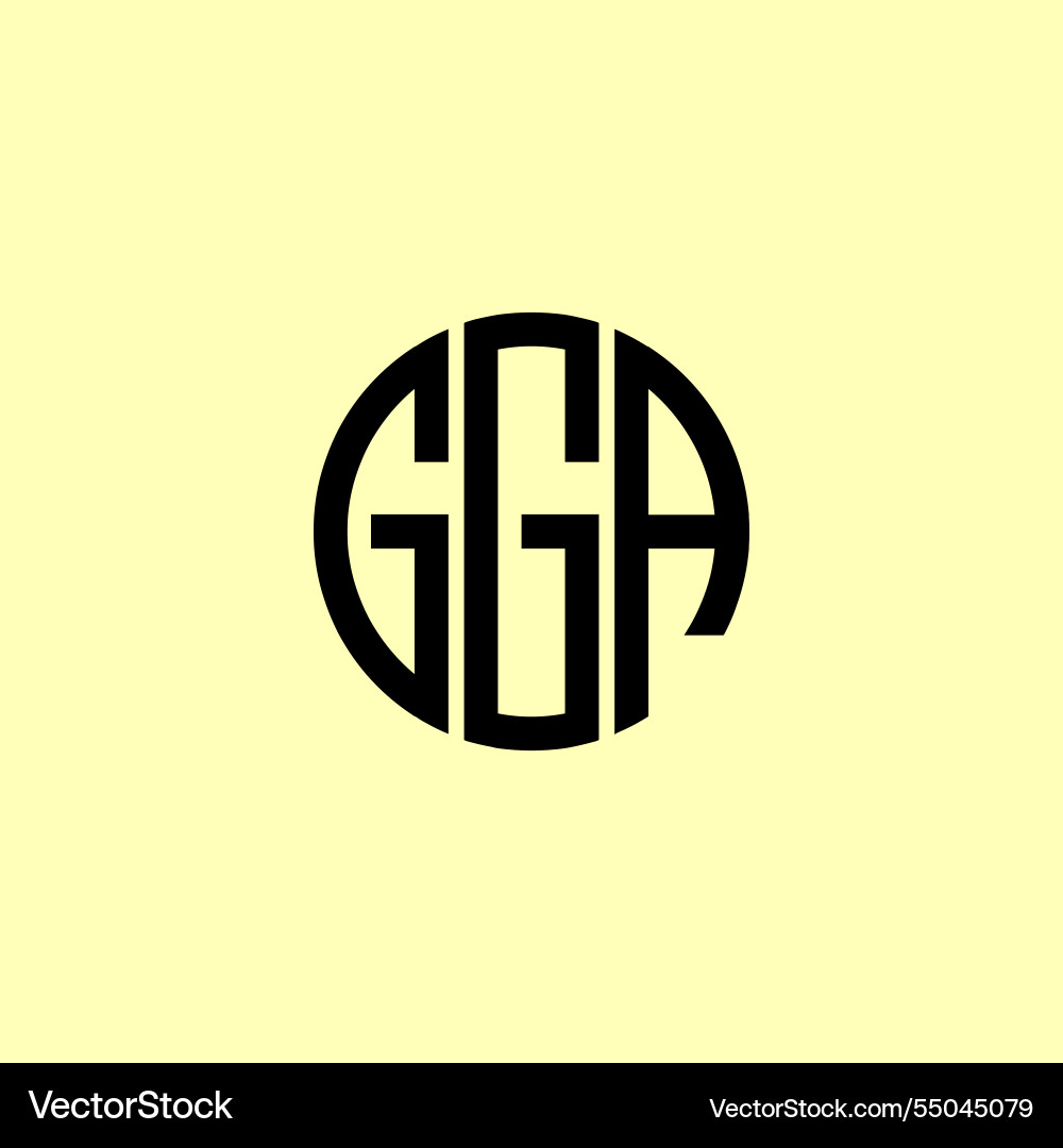 Creative rounded initial letters gga logo Vector Image