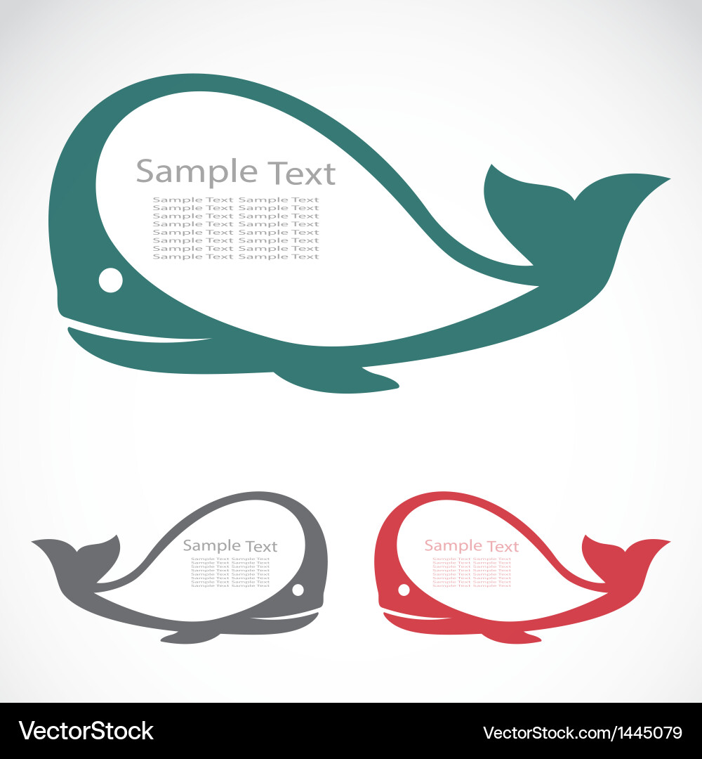 Design of the whale Royalty Free Vector Image - VectorStock
