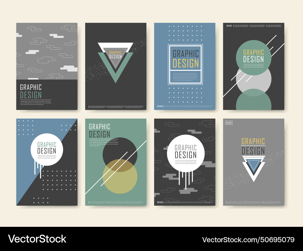 Elegant poster template design set Royalty Free Vector Image