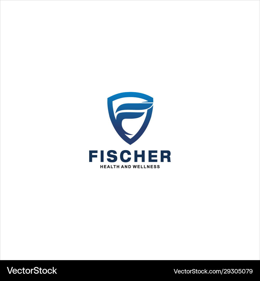 Fischer Logo Design Idee und Inspiration Vektorbild