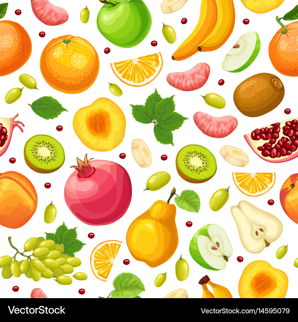 Fresh natural food seamless pattern Royalty Free Vector