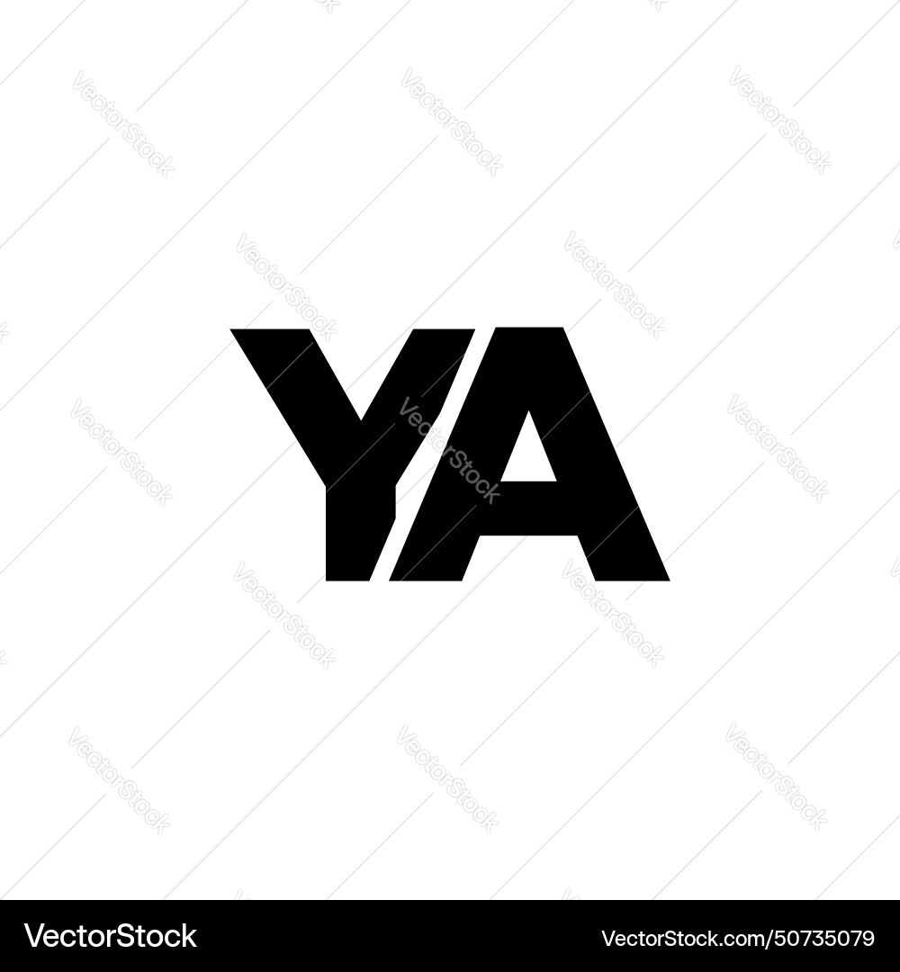 Letter y and a ya logo design template minimal Vector Image