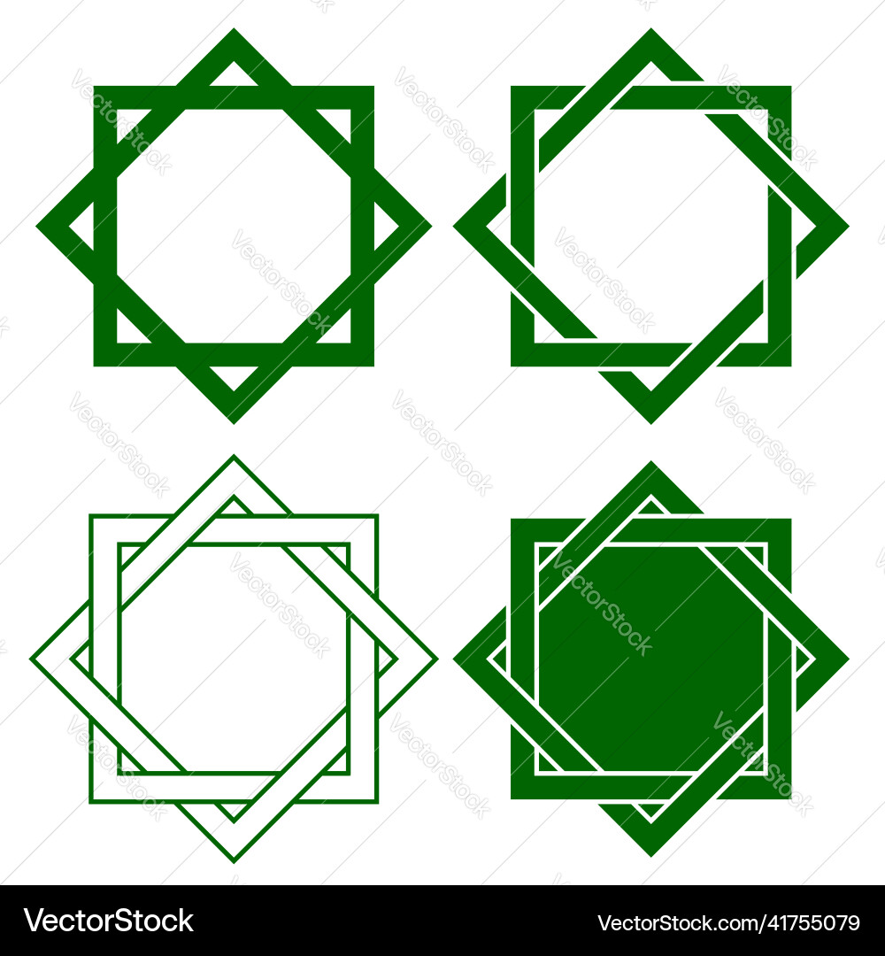 Octagonal stars Royalty Free Vector Image - VectorStock