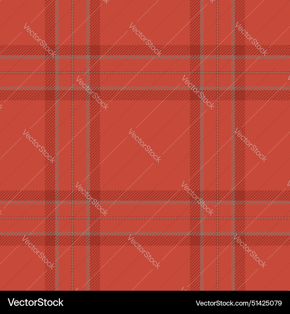 Plaid seamless pattern in red check fabric Vector Image