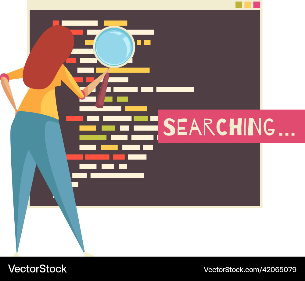 Programmer flat Royalty Free Vector Image - VectorStock