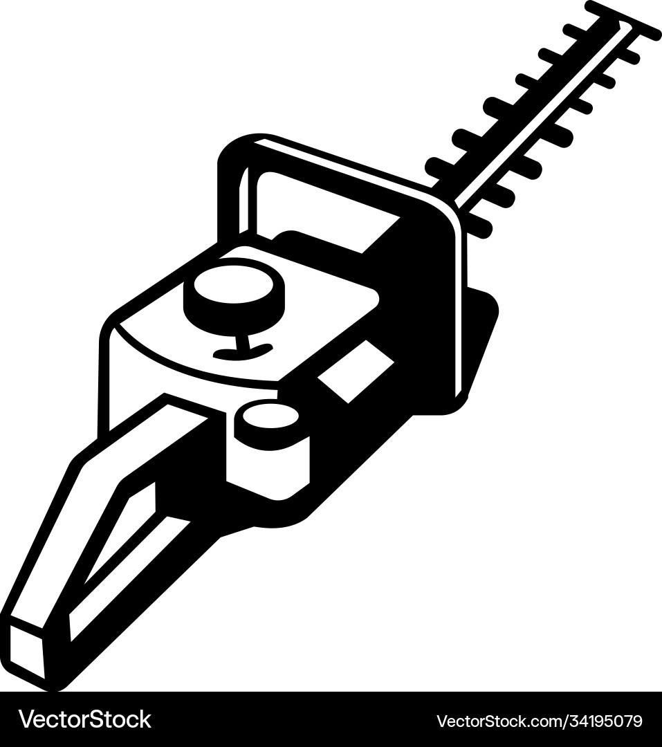 Retro Hedge Trimmer Mascot Royalty Free Vector Image