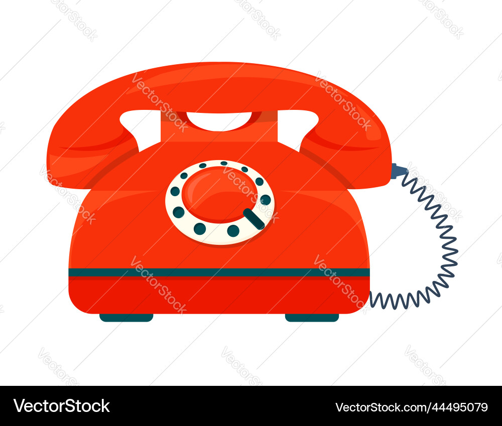 Rotary phone - modern flat design style single Vector Image
