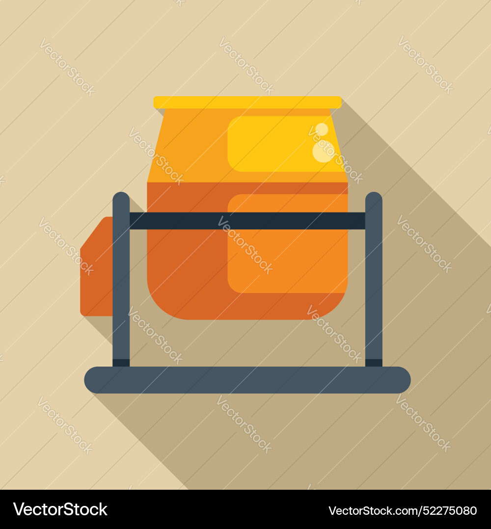 Concrete mixer is preparing cement Royalty Free Vector Image