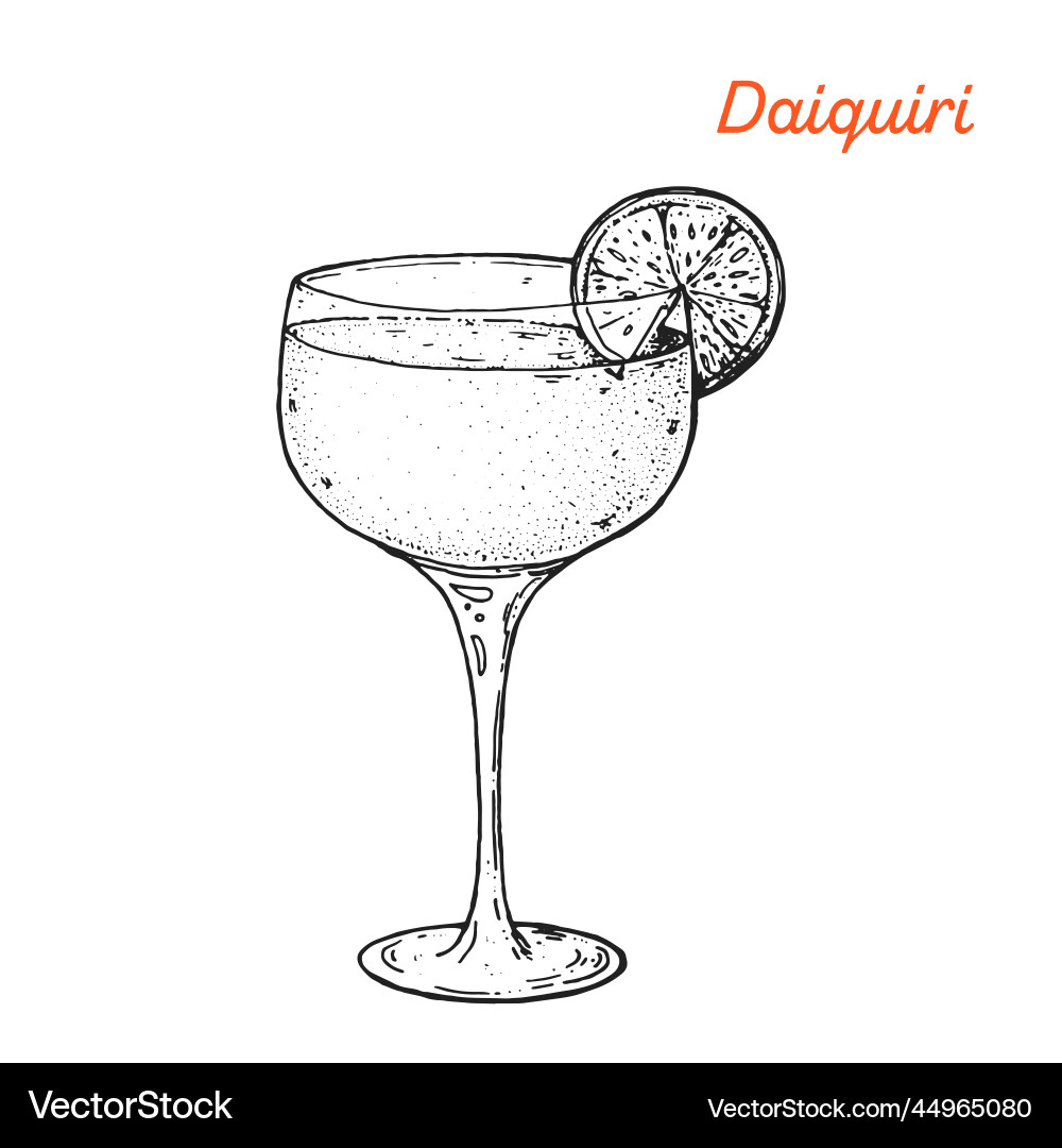 Daiquiri cocktail alcoholic Royalty Free Vector Image