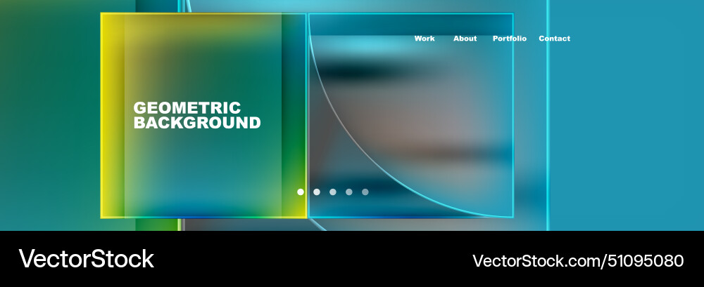 Electric blue geometric shapes on transparent Vector Image