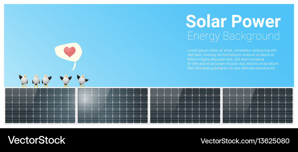 Energy concept background with solar panel 2 Vector Image