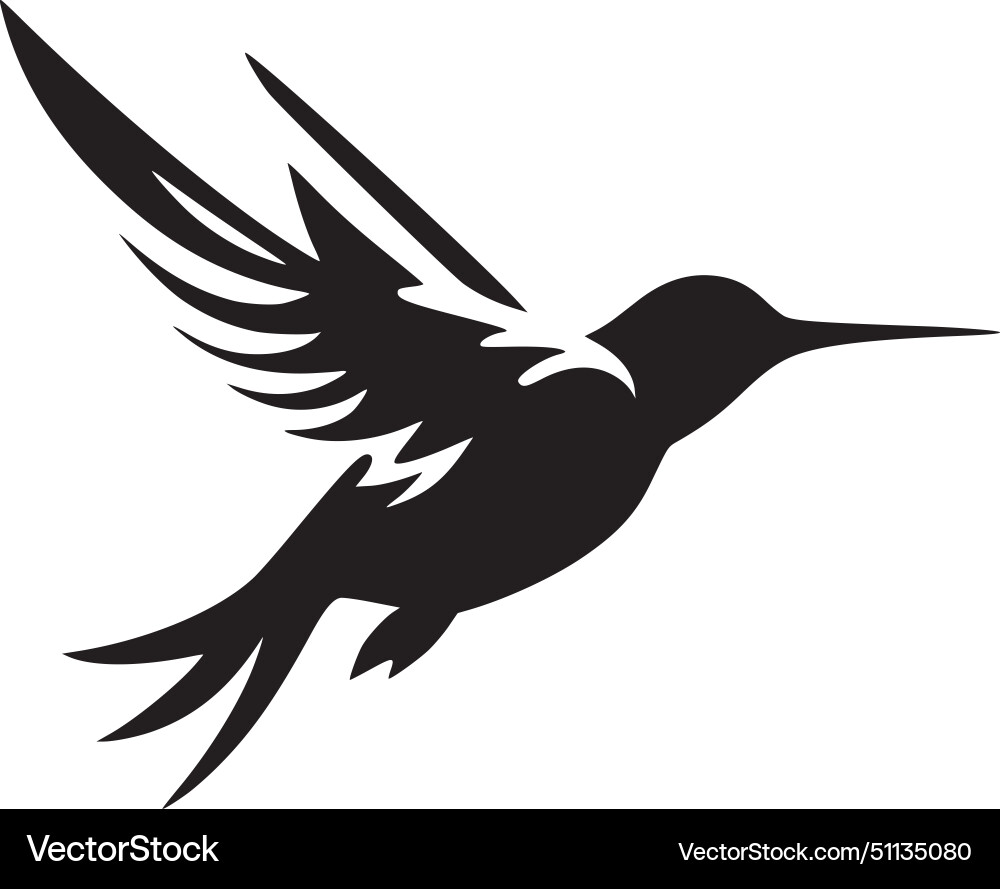 Hummingbird - minimalist and flat logo Royalty Free Vector