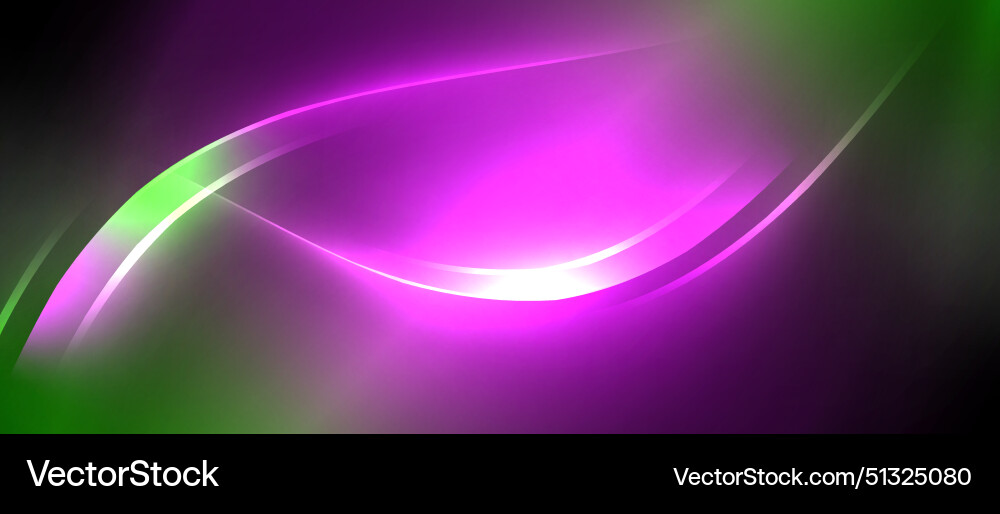 Neon glowing circle rays light round lines Vector Image