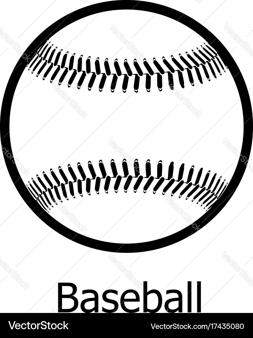 Simple Baseball Icon Royalty Free Vector Image
