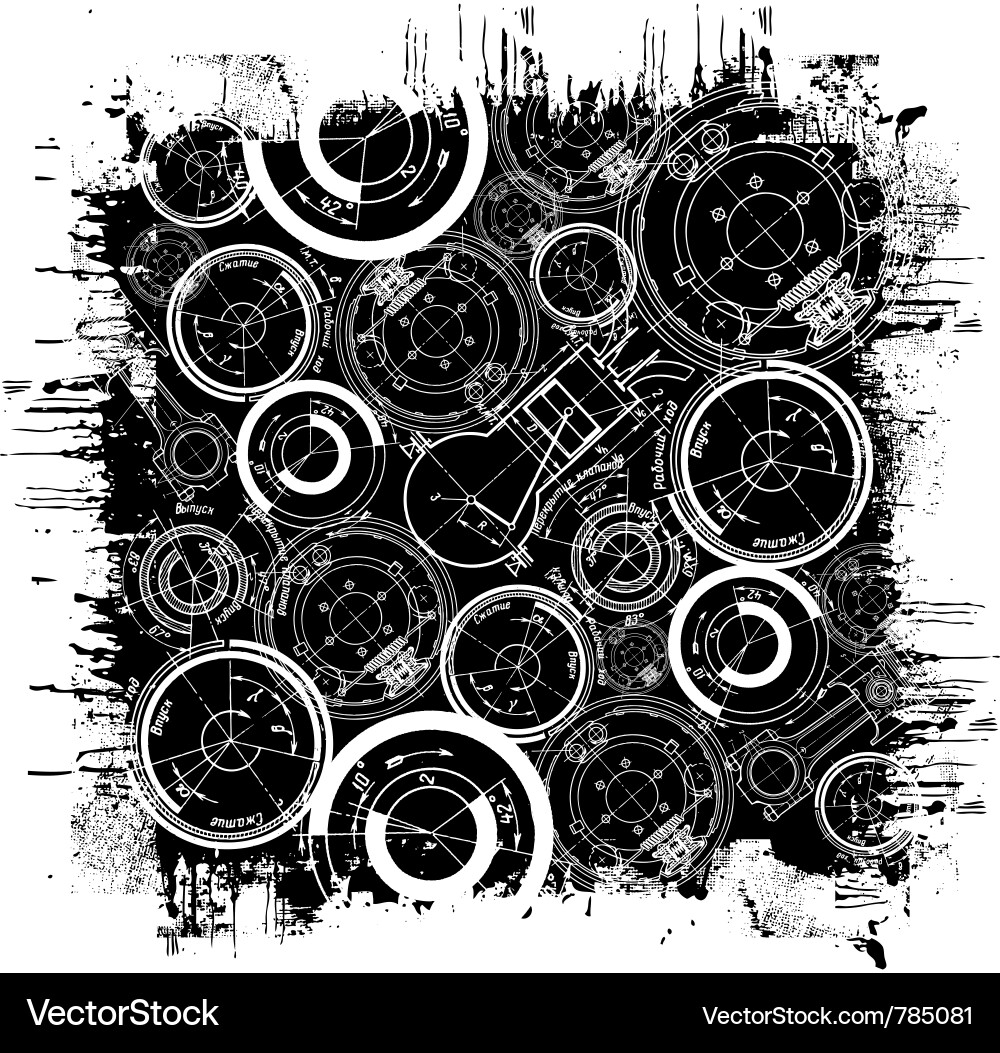 Abstract technical drawing Royalty Free Vector Image