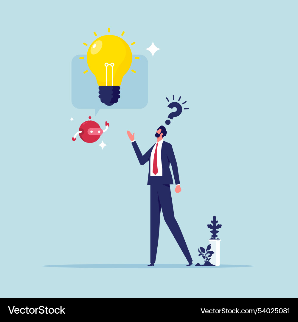 Ai artificial intelligence technology to think Vector Image