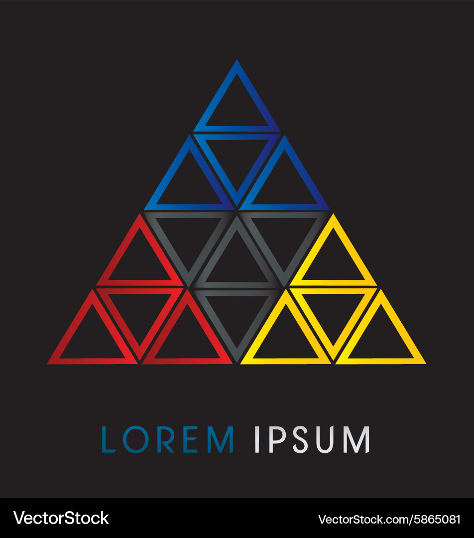 Cmyk pyramid Royalty Free Vector Image - VectorStock