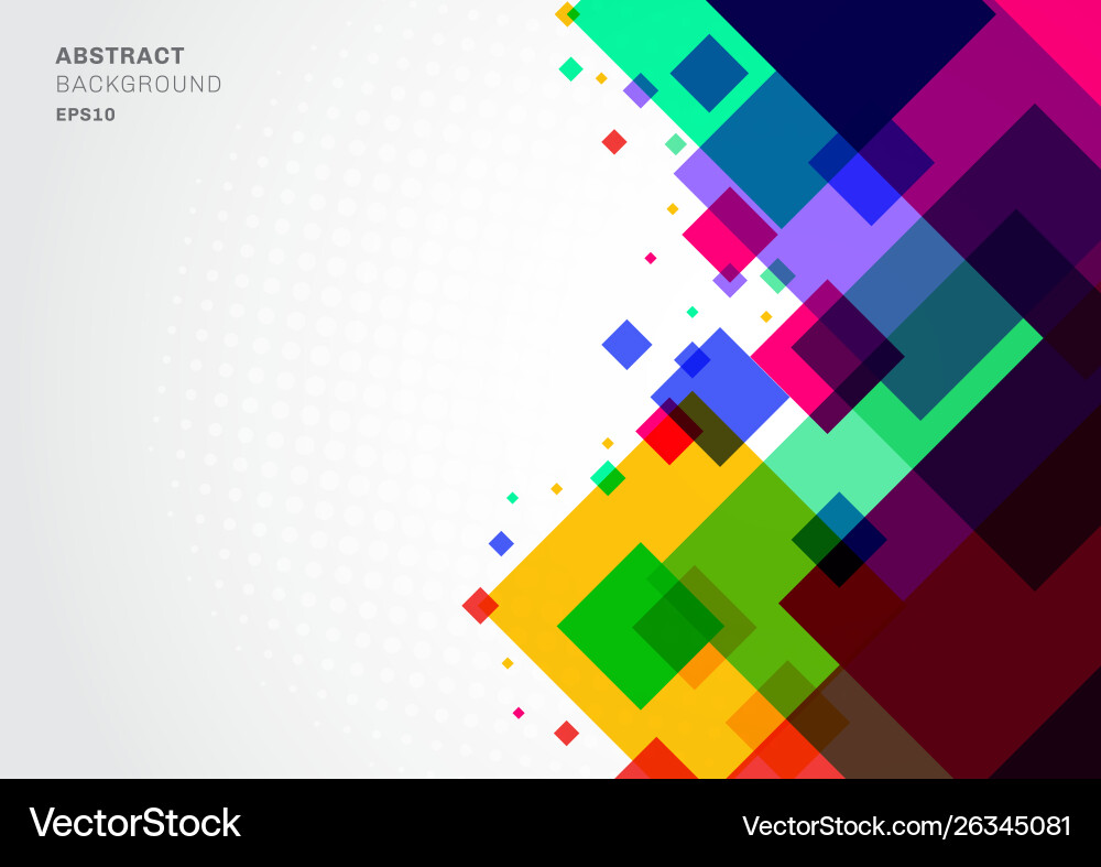 Colorful Geometric Square Background Royalty Free Vector