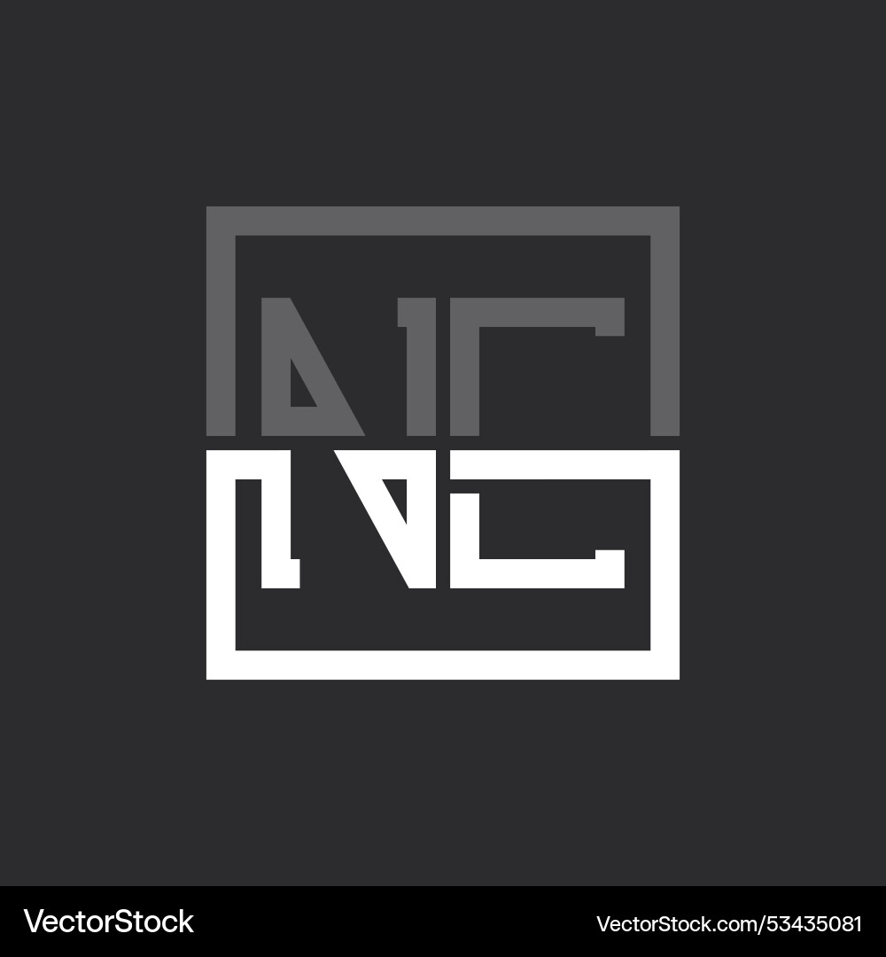 Creative modern minimalist ne letter logo design Vector Image