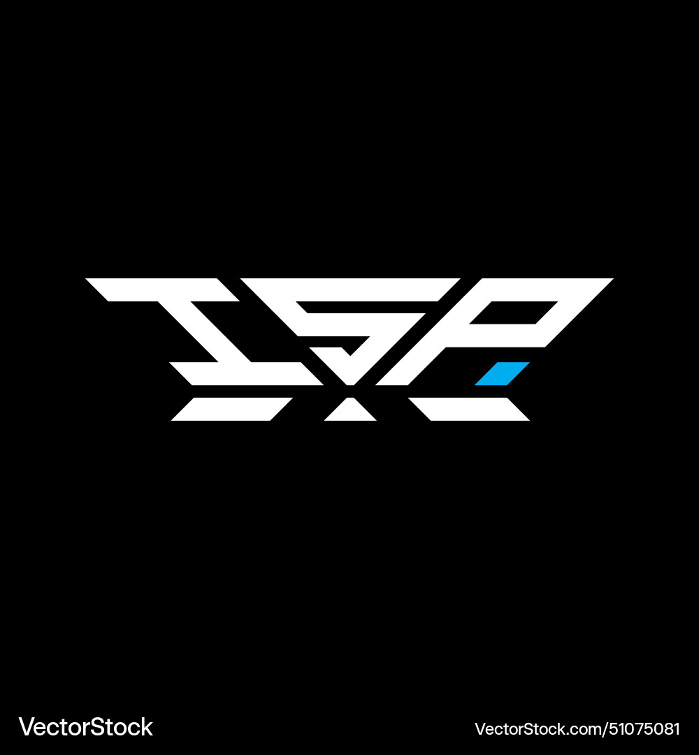 Isp letter logo design isp simple and modern logo Vector Image