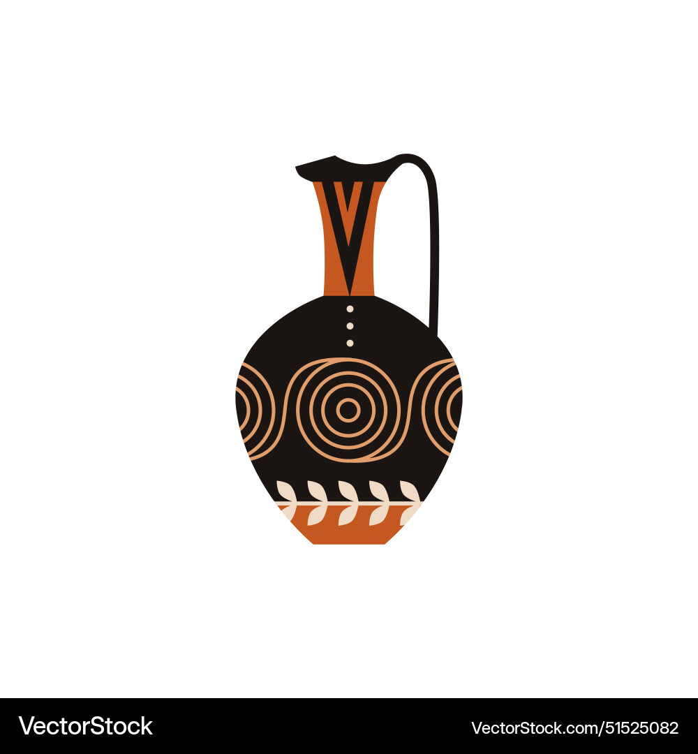 Ancient greece amphora with traditional ornament Vector Image