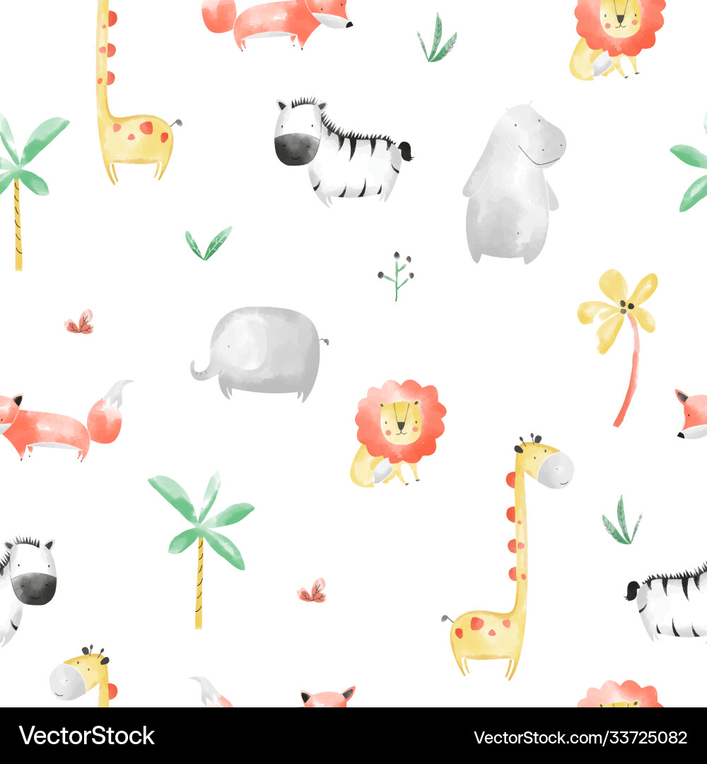 Animal Safari Pattern Royalty Free Vector Image