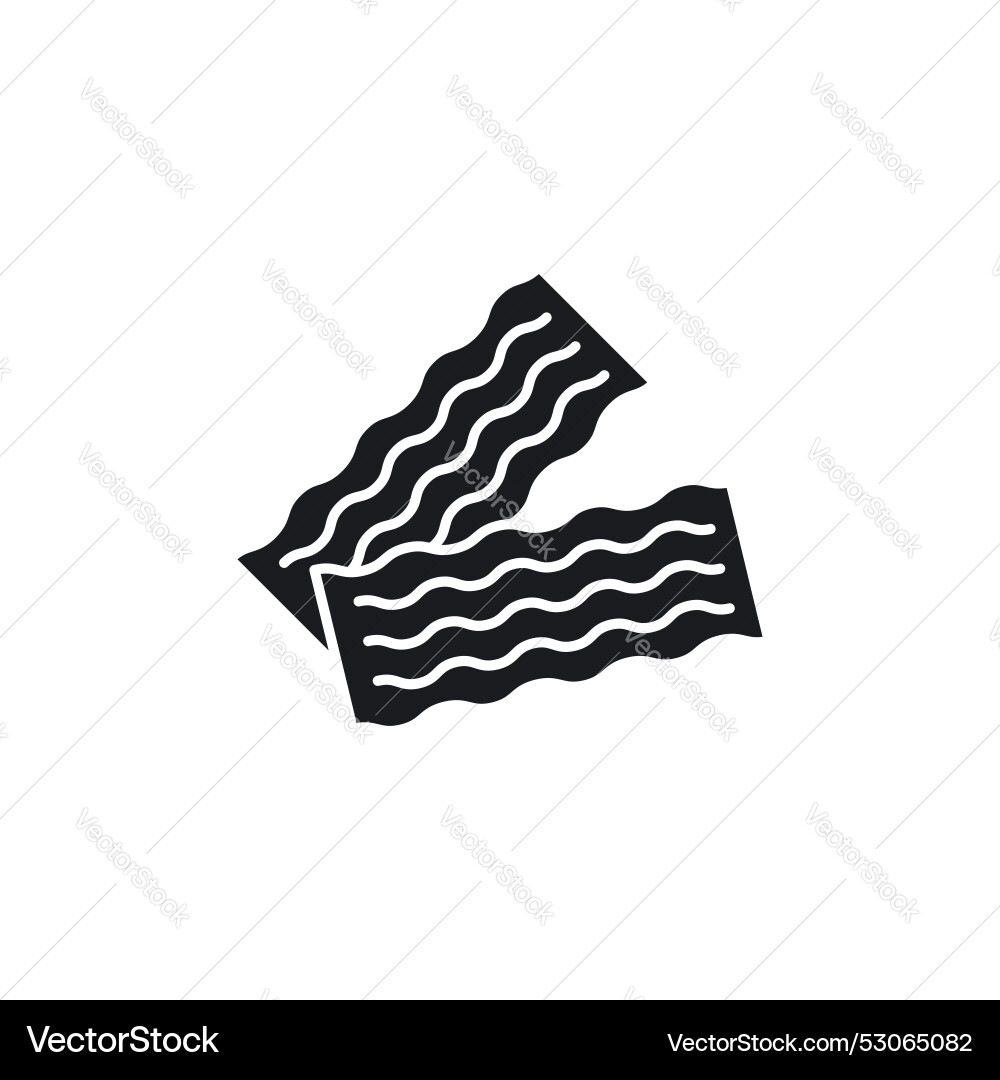Bacon icon isolated on white background Royalty Free Vector