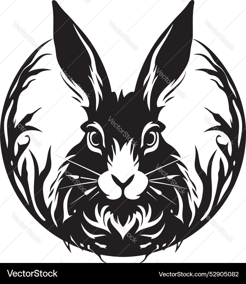 Black hare logo a contemporary and modern Vector Image