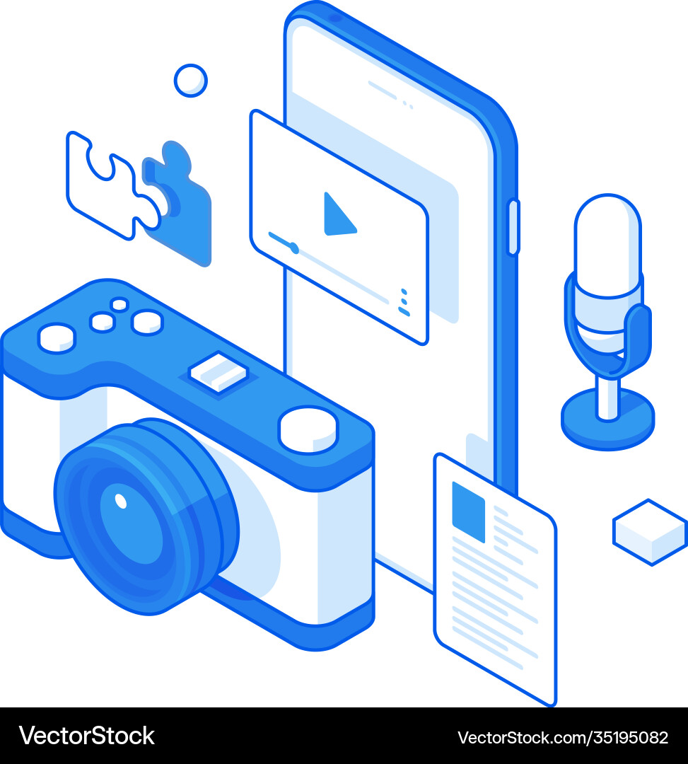 Cartoon set electronic devices modern Royalty Free Vector