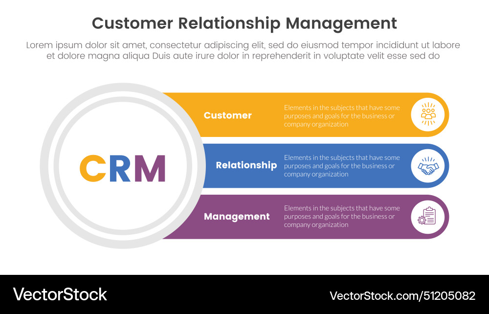 Crm customer relationship management infographic Vector Image