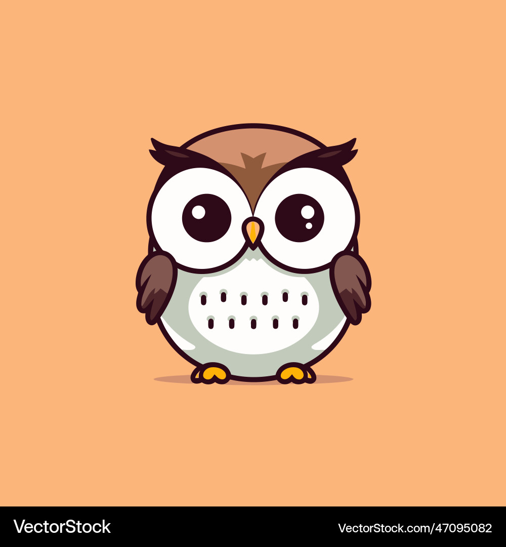 Kawaii Owls Cute Drawings Cute Kawaii Owl Chibi Mascot Vector Cartoon