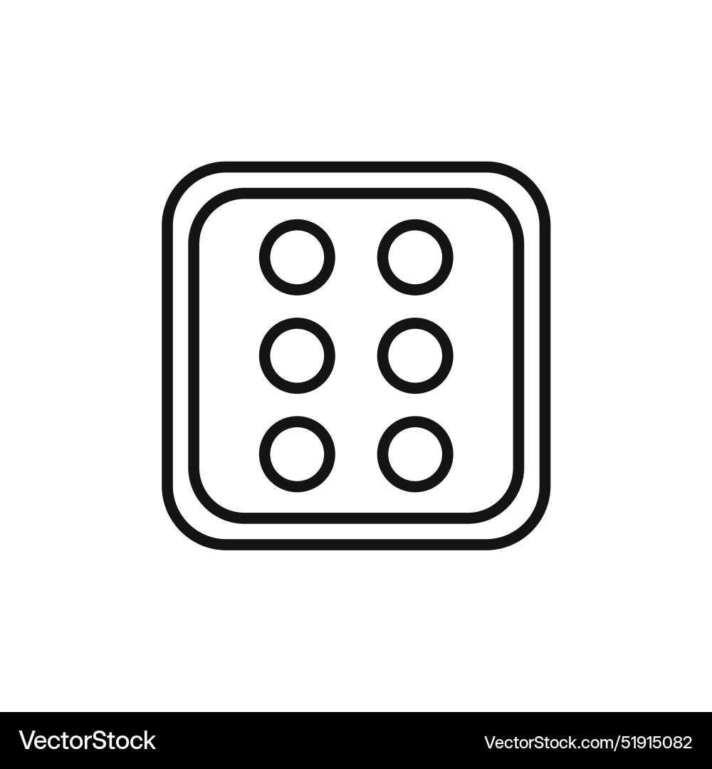 Dice six icon set collection for web Royalty Free Vector