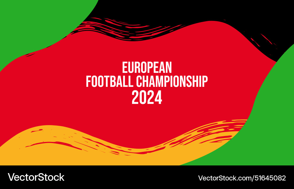 Euro football championship event 2024 in germany Vector Image
