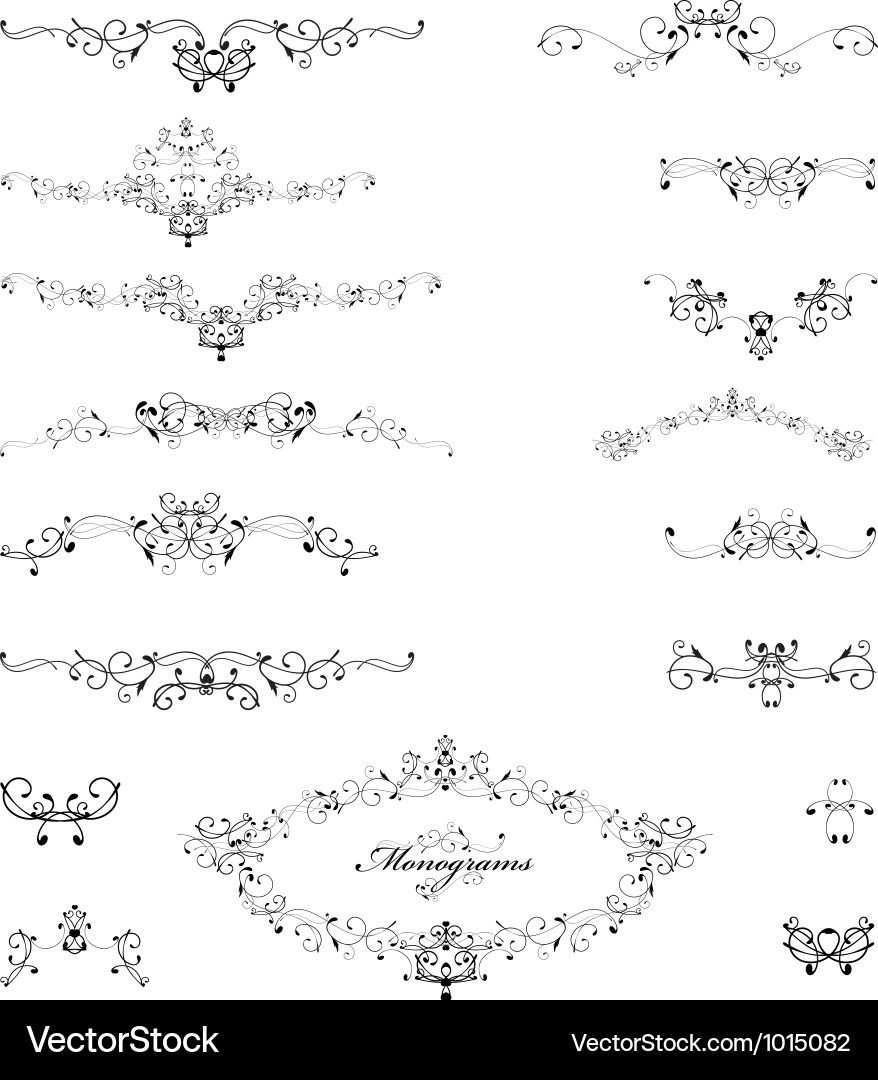 Monograms Royalty Free Vector Image - VectorStock