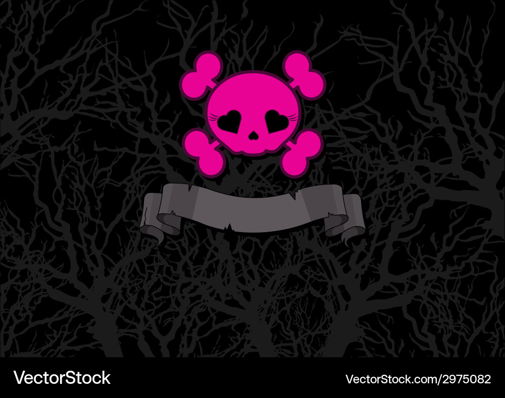 Pink crossbones Royalty Free Vector Image - VectorStock